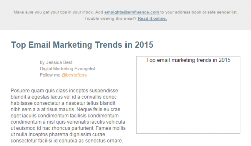 Stylized Alternate Text In Email Design | emfluence Marketing Platform