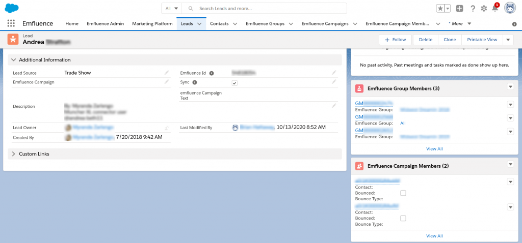 Emfluence Marketing Platform For Salesforce